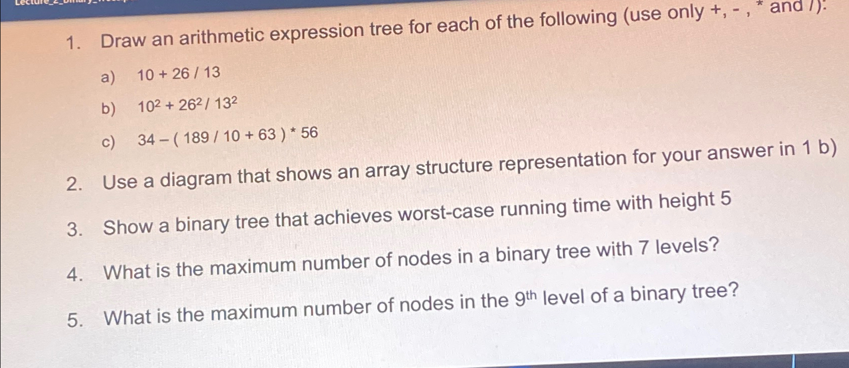 Solved Draw an arithmetic expression tree for each of the | Chegg.com
