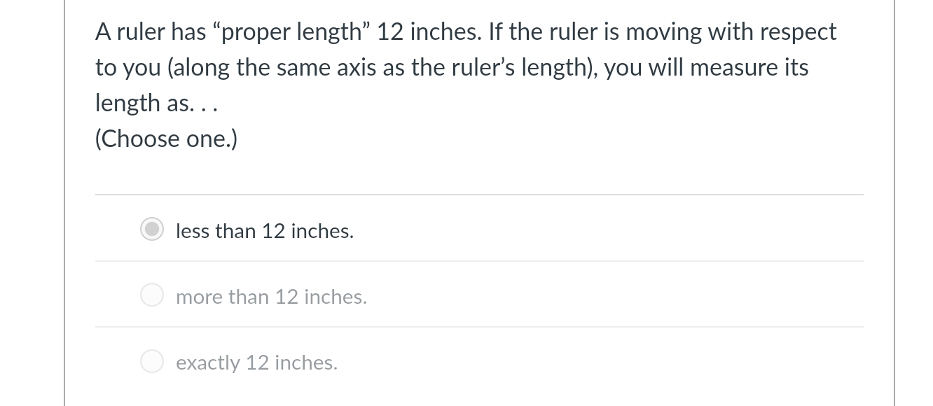 A ruler has "proper length" 12 ﻿inches. If the ruler | Chegg.com