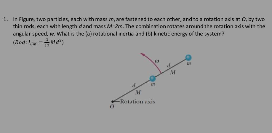 Solved 1. In Figure, two particles, each with mass m, are | Chegg.com