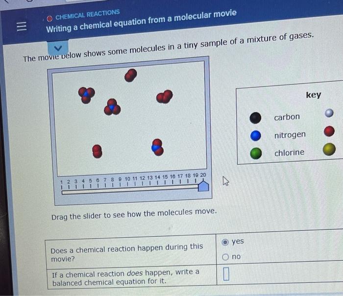 Solved The movie velow shows some molecules in a tiny sample | Chegg.com