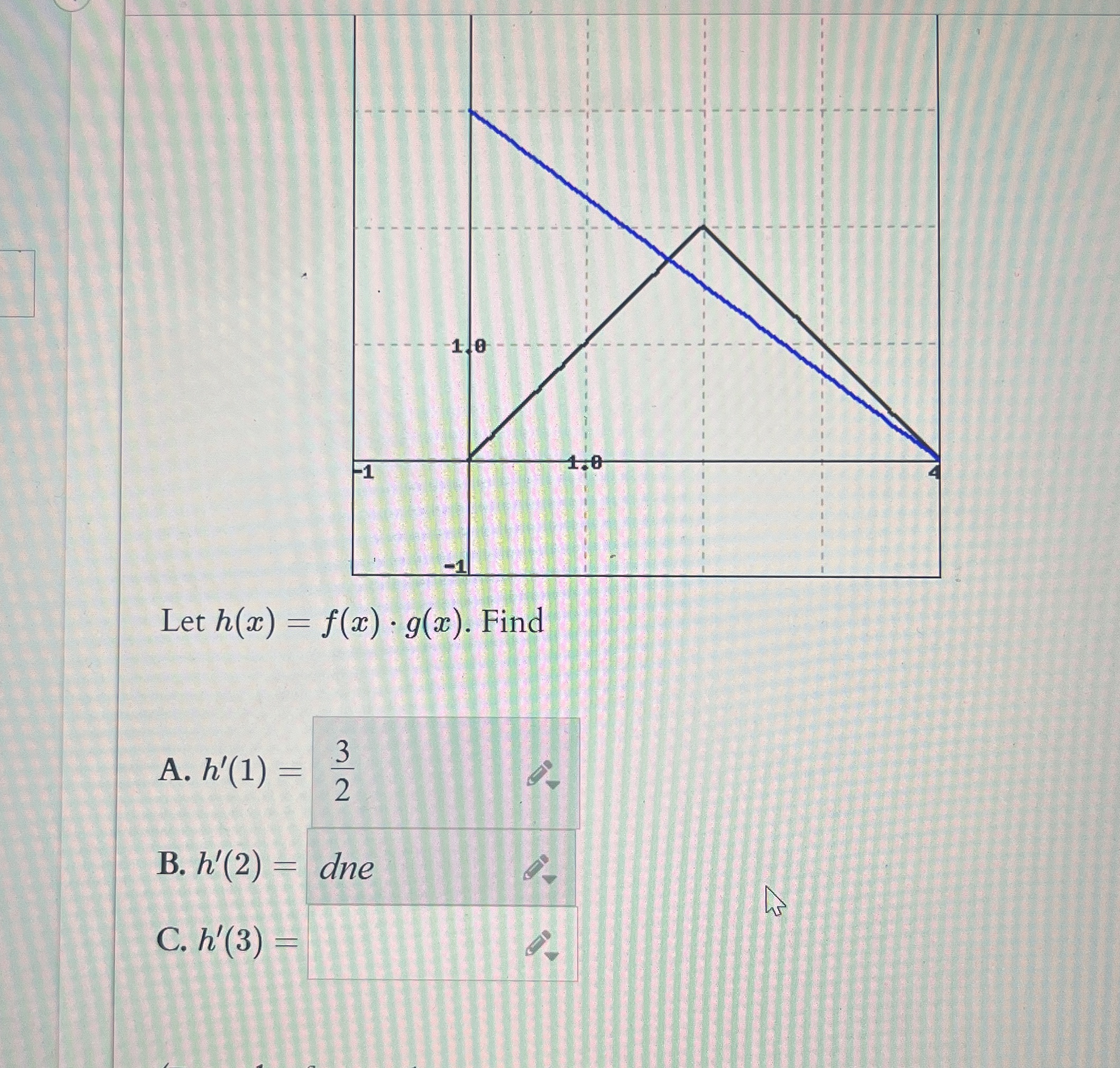 Solved Let h(x)=f(x)*g(x). | Chegg.com