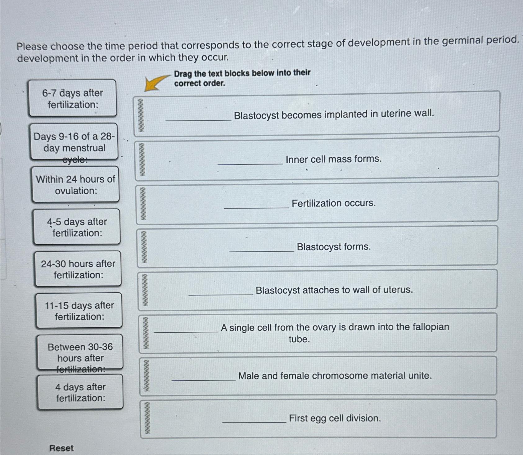 Solved Please choose the time period that corresponds to the | Chegg.com