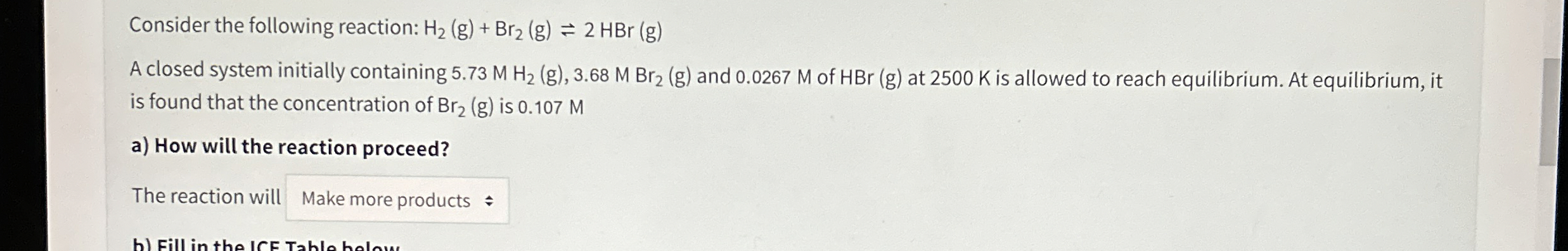 Solved Consider the following reaction: | Chegg.com