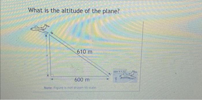 Solved What is the altitude of the plane? | Chegg.com
