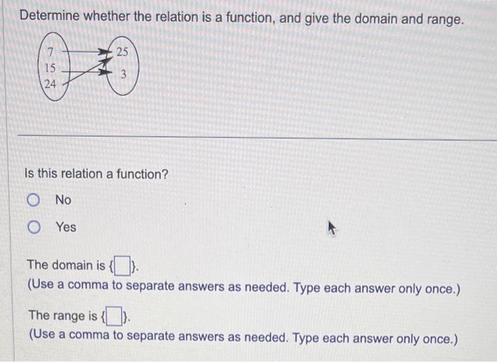 Solved Determine whether the relation is a function, and | Chegg.com
