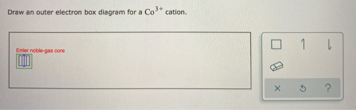 Solved Draw an outer electron box diagram for a Co** cation. | Chegg.com