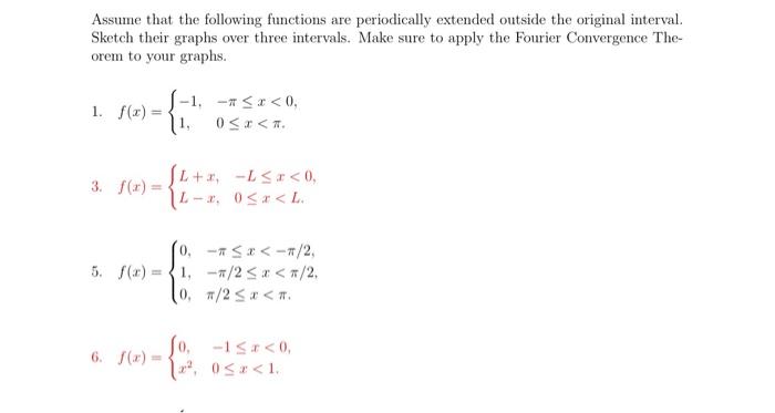 Solved Assume that the following functions are periodically | Chegg.com