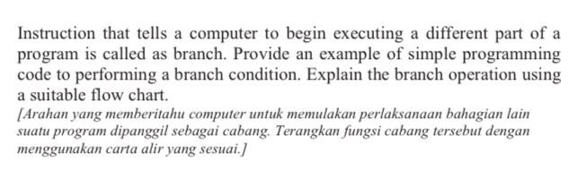 Solved Instruction that tells a computer to begin executing | Chegg.com
