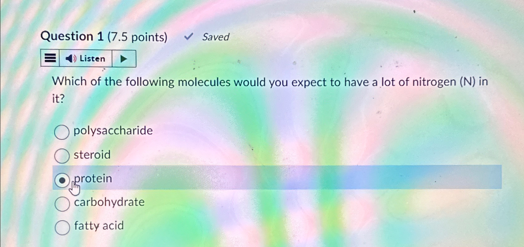 Solved Question 1 (7.5 ﻿points) ﻿SavedWhich of the | Chegg.com
