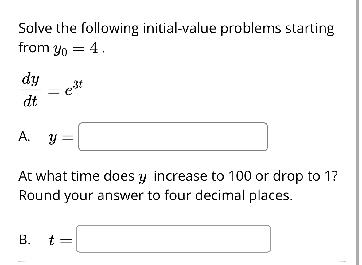 Solved Solve the following initial-value problems starting | Chegg.com