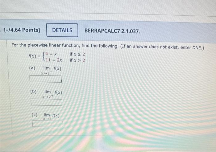 Solved For the piecewise linear function, find the | Chegg.com