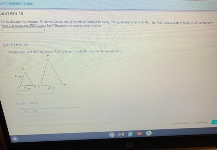 Solved uon Completion Status JESTION 48 For landscape | Chegg.com