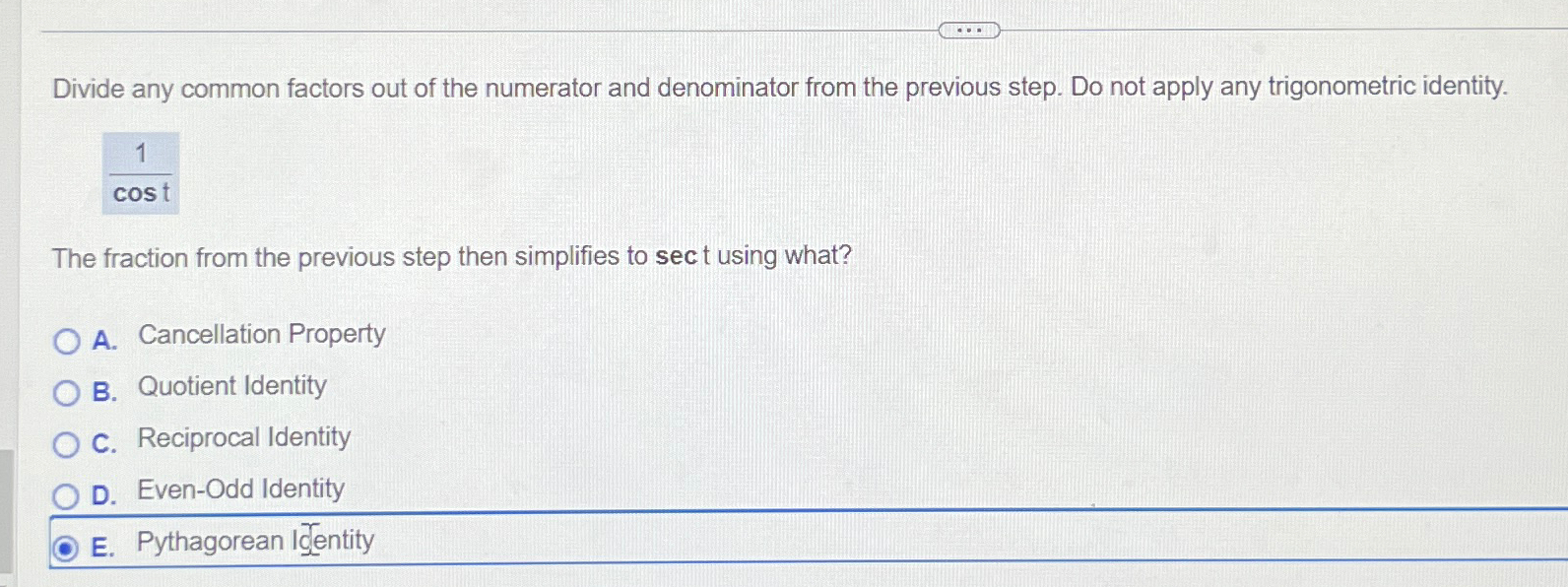 Solved Divide any common factors out of the numerator and | Chegg.com
