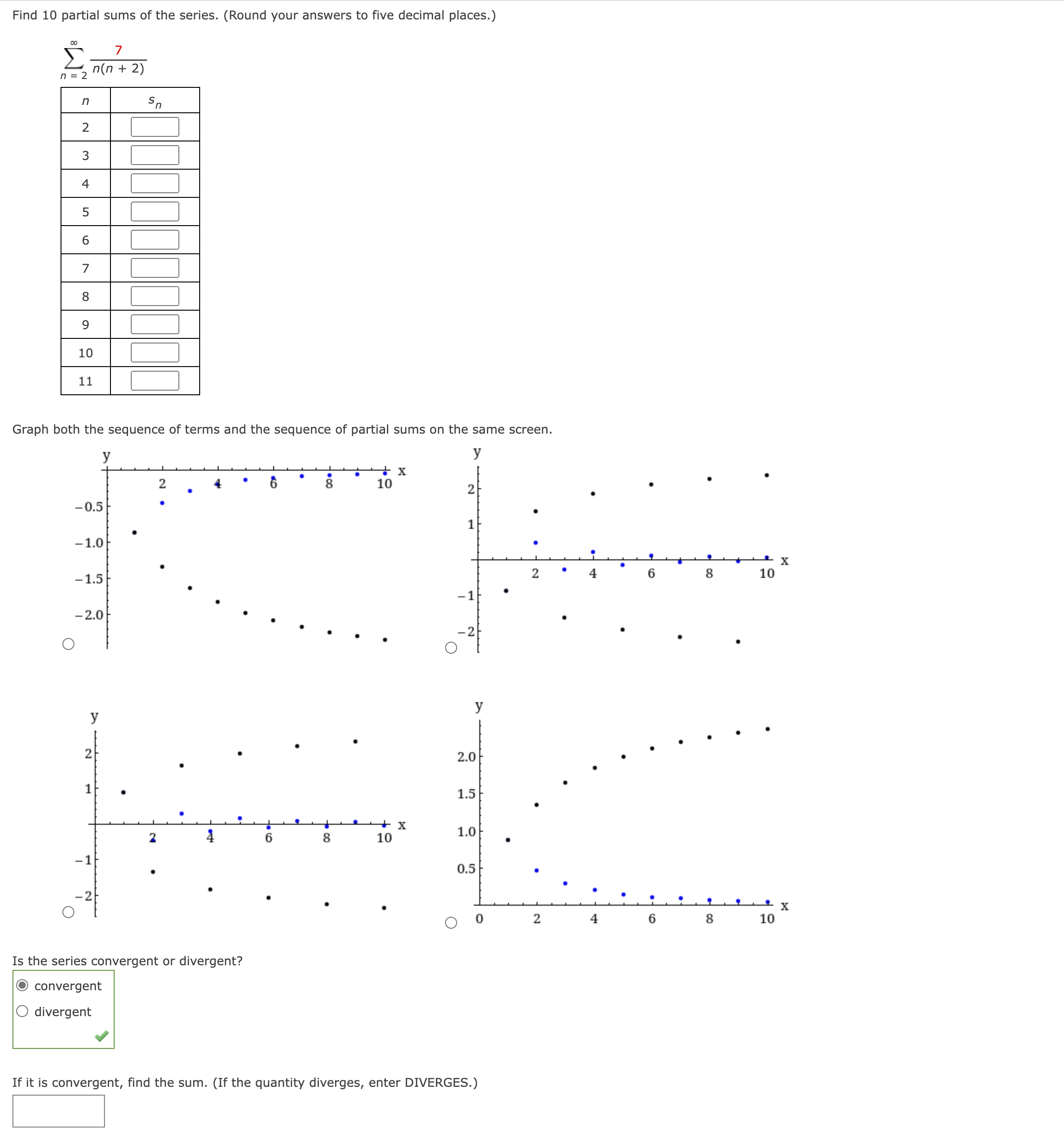 Solved Graph both the sequence of terms and the sequence of | Chegg.com