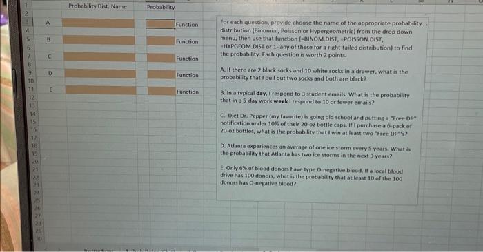 Solved For each question, provide choose the name of the | Chegg.com