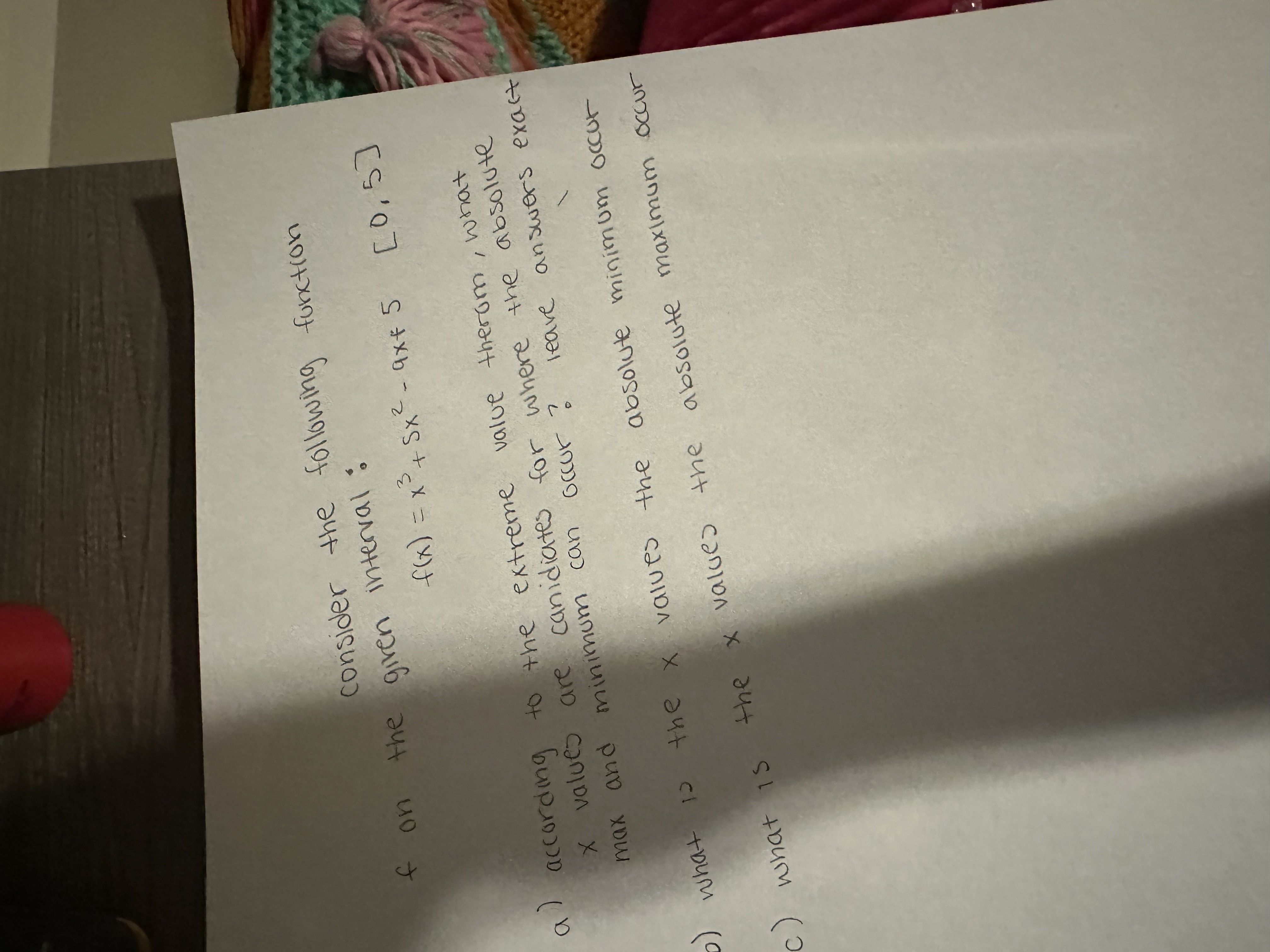 Solved consider the following functionf ﻿on the given | Chegg.com