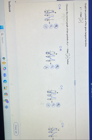 Solved Graph two periods of the given tangent | Chegg.com