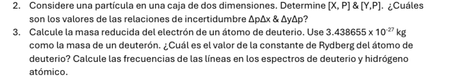 Considere una partícula en una caja de dos | Chegg.com