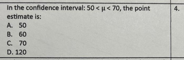 Solved In the confidence interval: 50