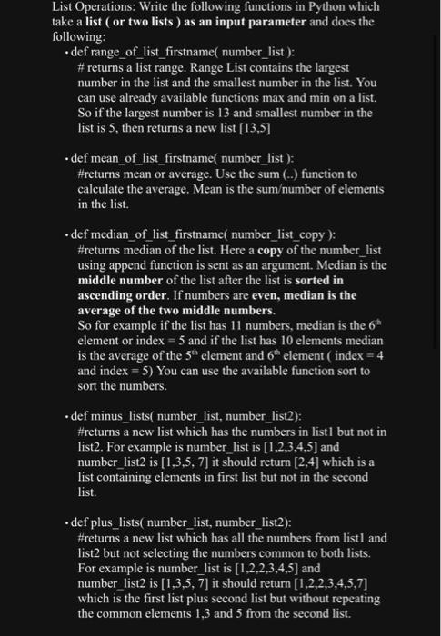 Solved beginner python this is on lists do not you set | Chegg.com