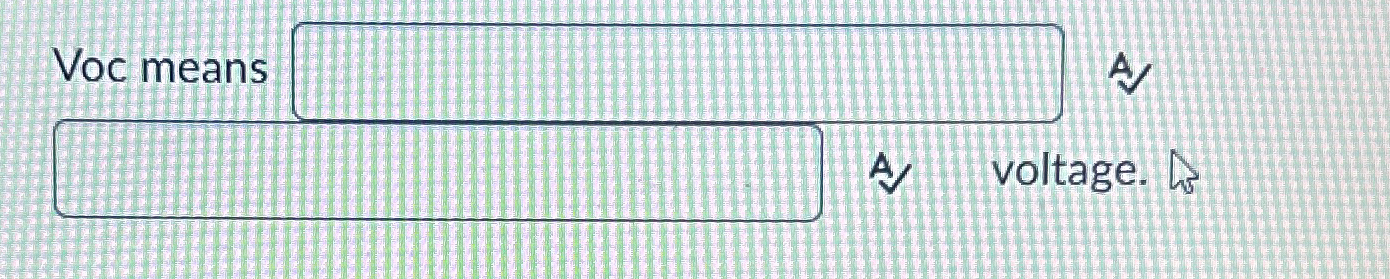 Solved Voc meansA.A voltage. | Chegg.com