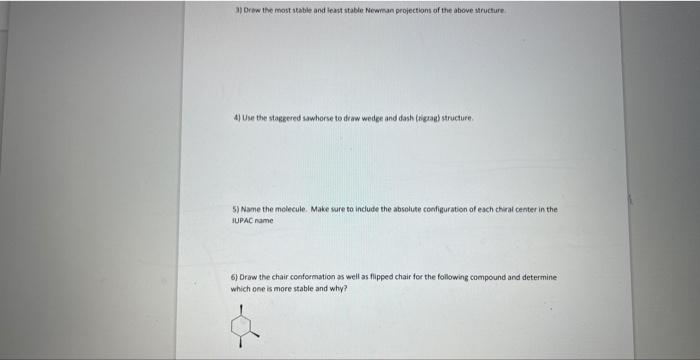 Solved Consider the following Fischer projection: 1) Draw | Chegg.com