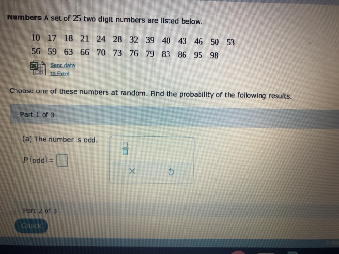 Solved choose one of these numbers at random. find the | Chegg.com