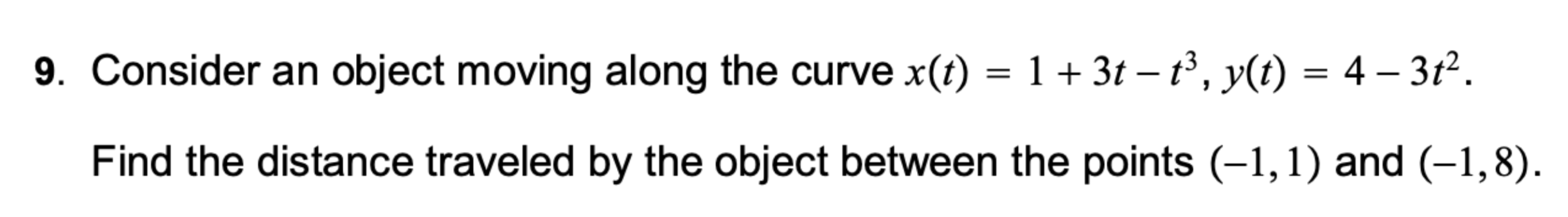 Solved Consider an object moving along the curve | Chegg.com