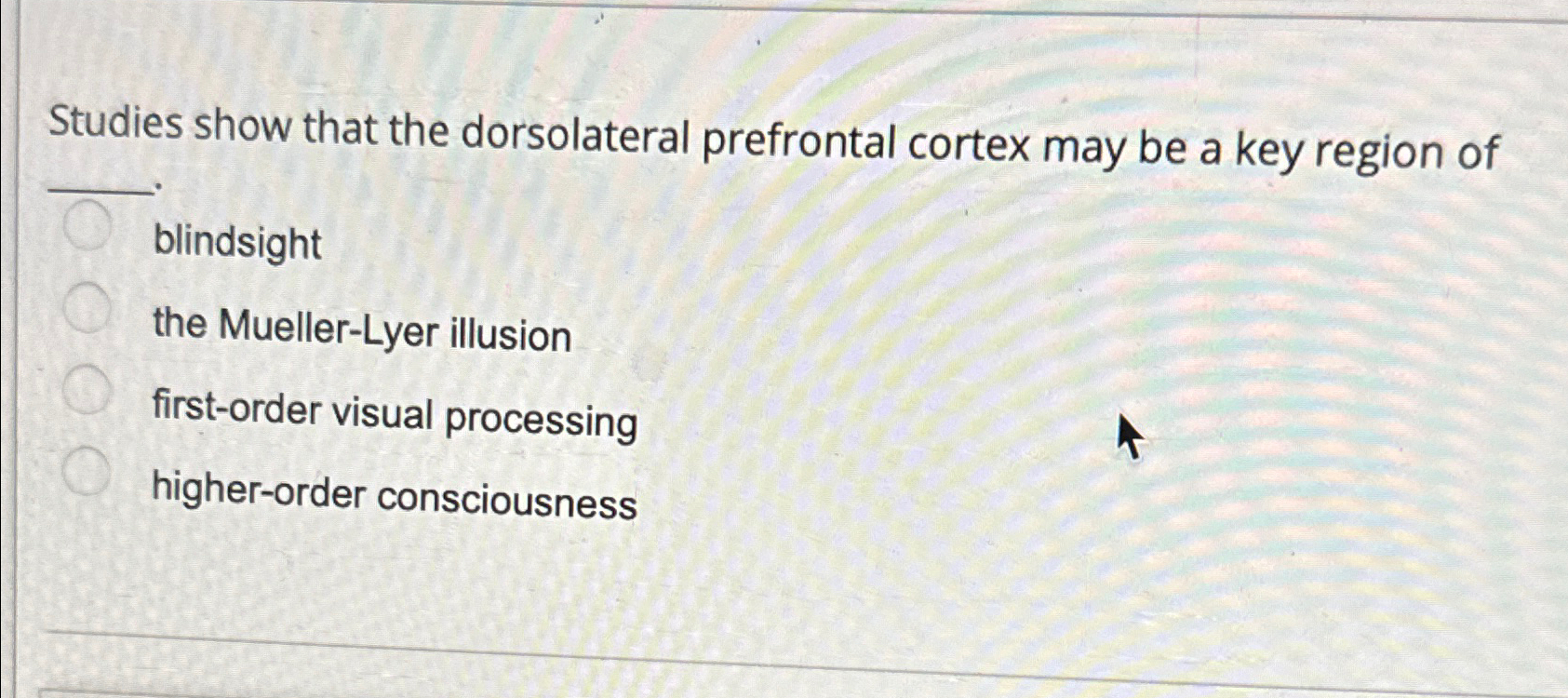Solved Studies show that the dorsolateral prefrontal cortex | Chegg.com
