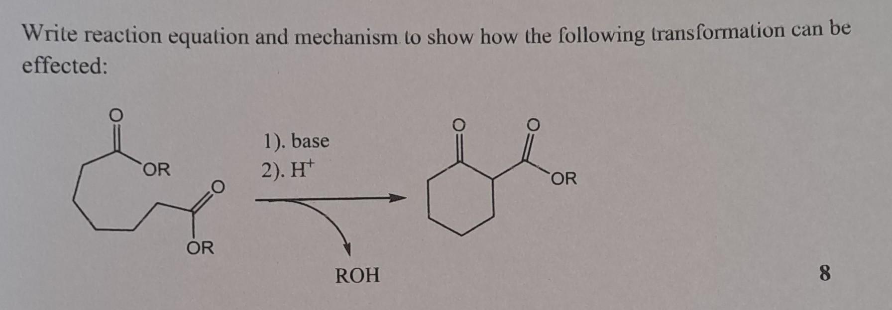 Solved Write reaction equation and mechanism to show how the | Chegg.com