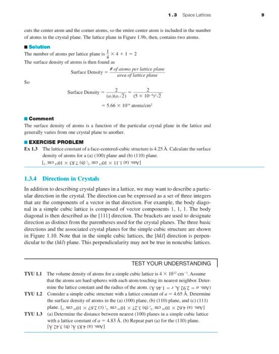 Solved 3- The lattice constant of a body centered-cubic | Chegg.com