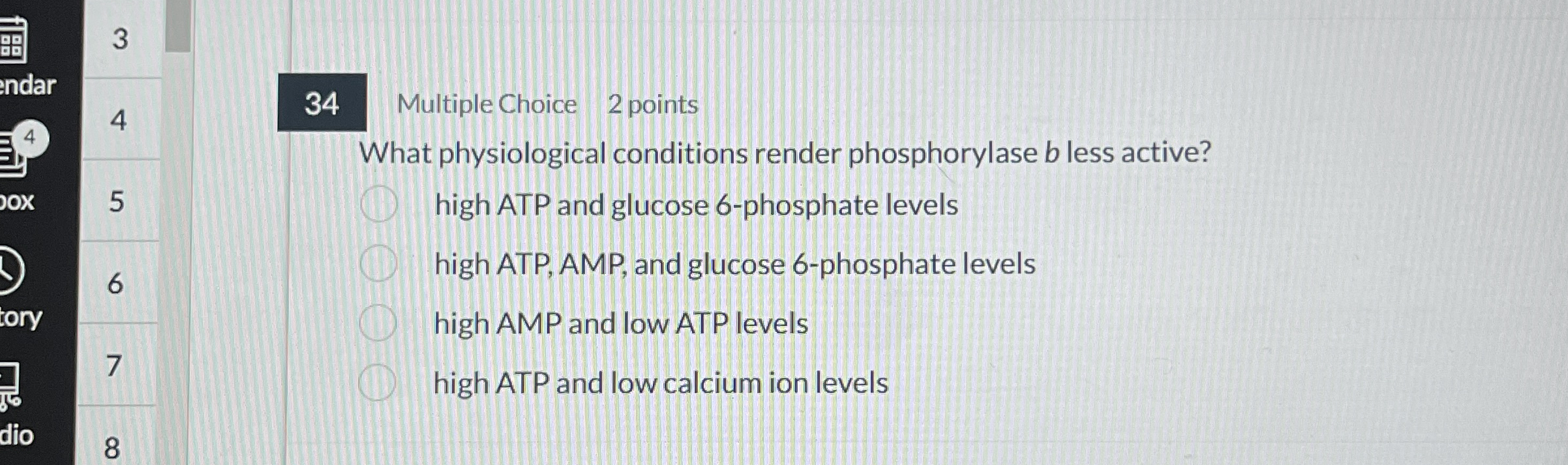 Solved 34Multiple Choice2 ﻿pointsWhat physiological | Chegg.com