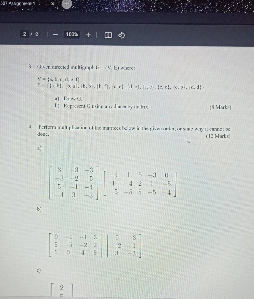 Solved 1. Find the solution to the following system of | Chegg.com