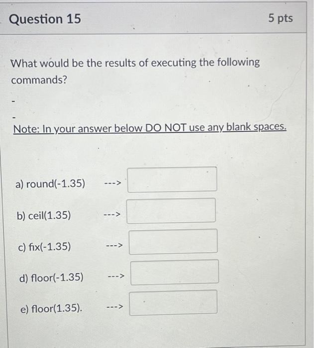 Solved What would be the results of executing the following | Chegg.com