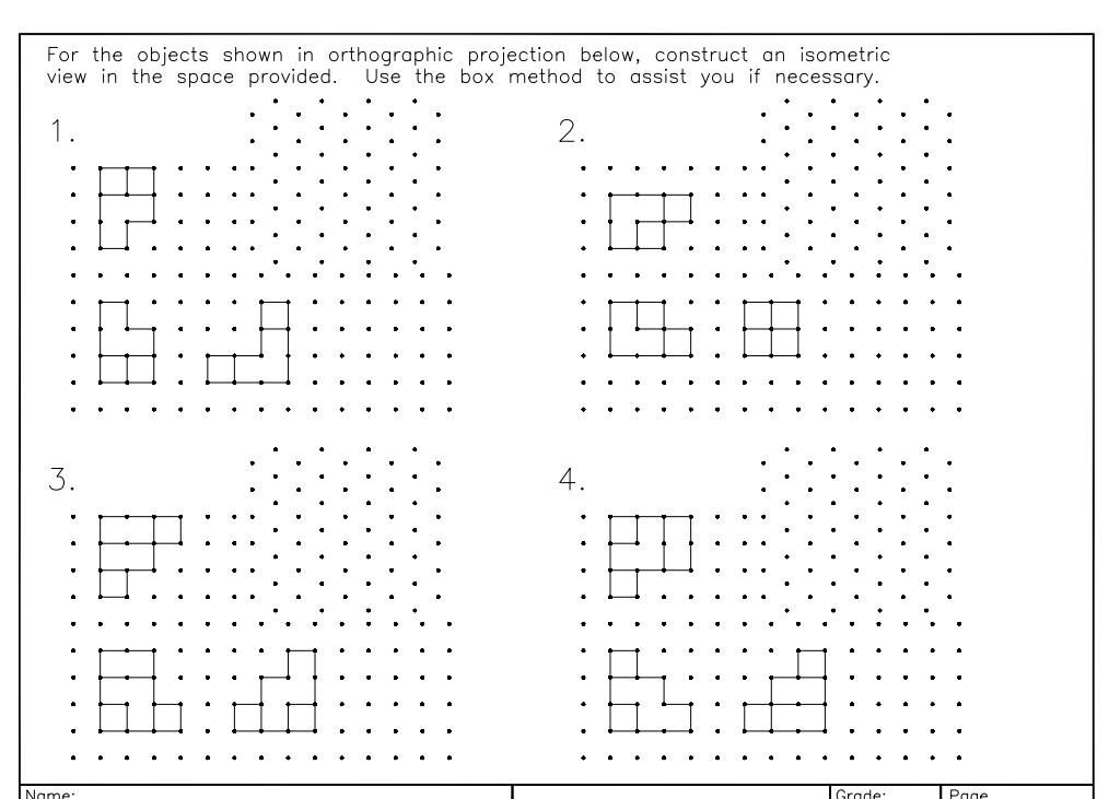 Solved For the objects shown in orthographic projection | Chegg.com