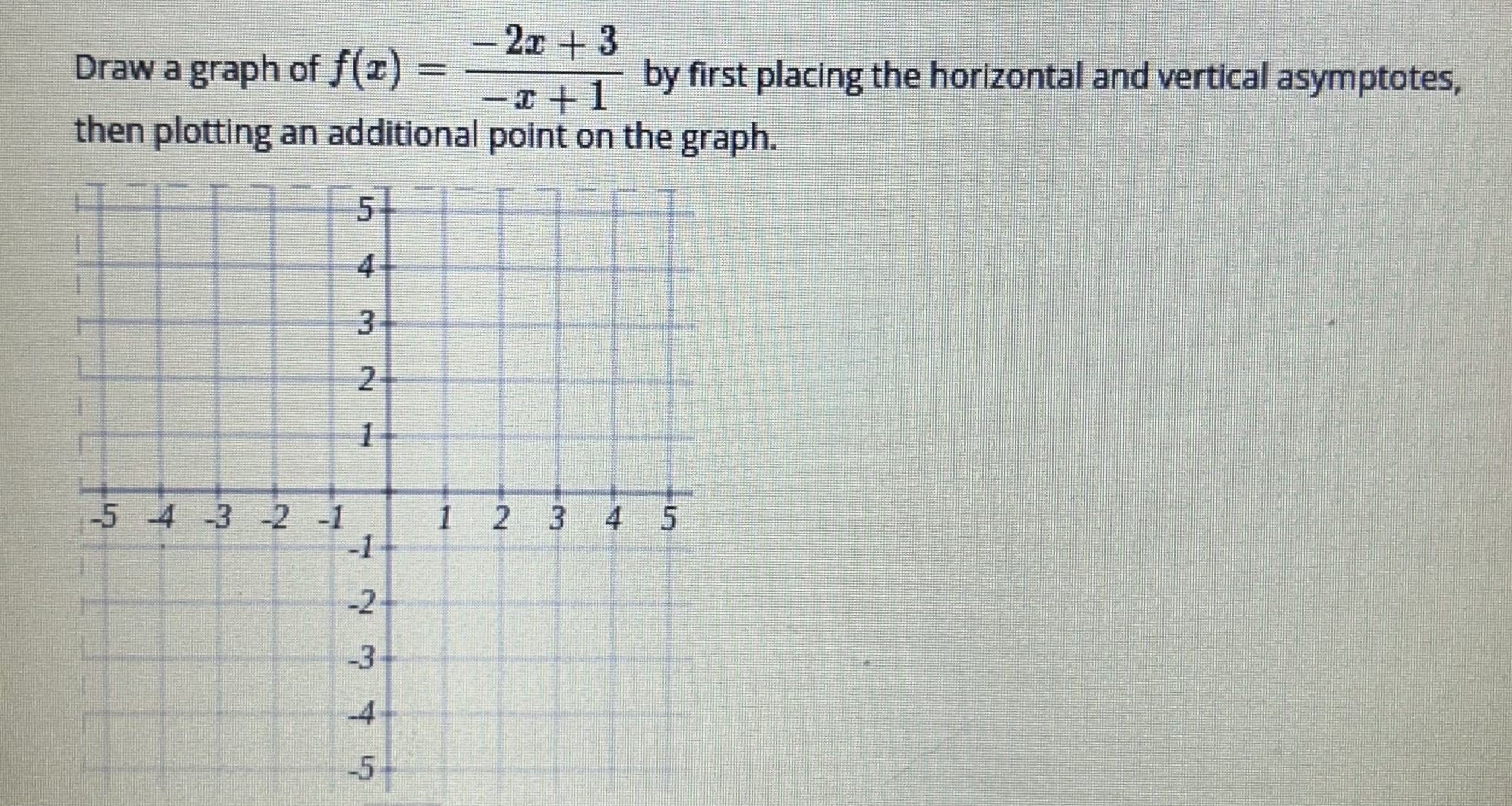 Solved Draw A Graph Of F X 2x 3 X 1 ﻿by First Placing The