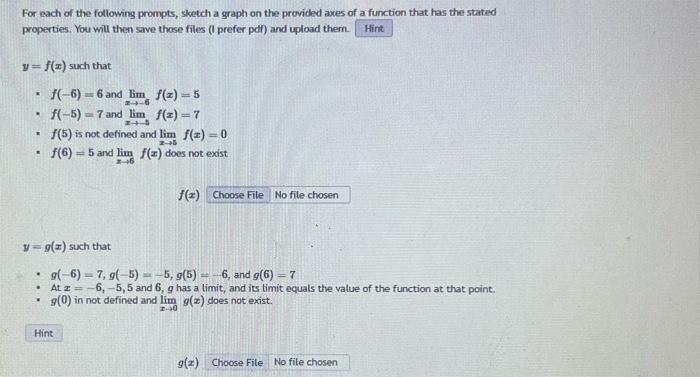 Solved For each of the following prompts, sketch a graph on | Chegg.com