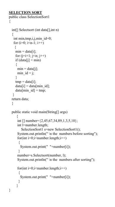 Solved BUBBLE SORT public class BubbleSort { public static | Chegg.com