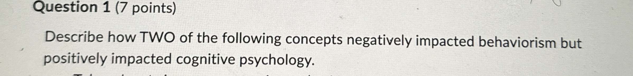 Solved Question 1 (7 ﻿points)Describe how TWO of the | Chegg.com