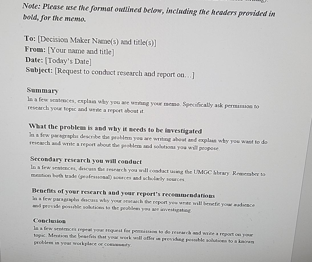 Solved Note: Please use the format outlined below, including | Chegg.com
