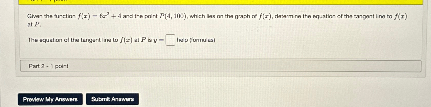Solved Given the function f(x)=6x2+4 ﻿and the point | Chegg.com