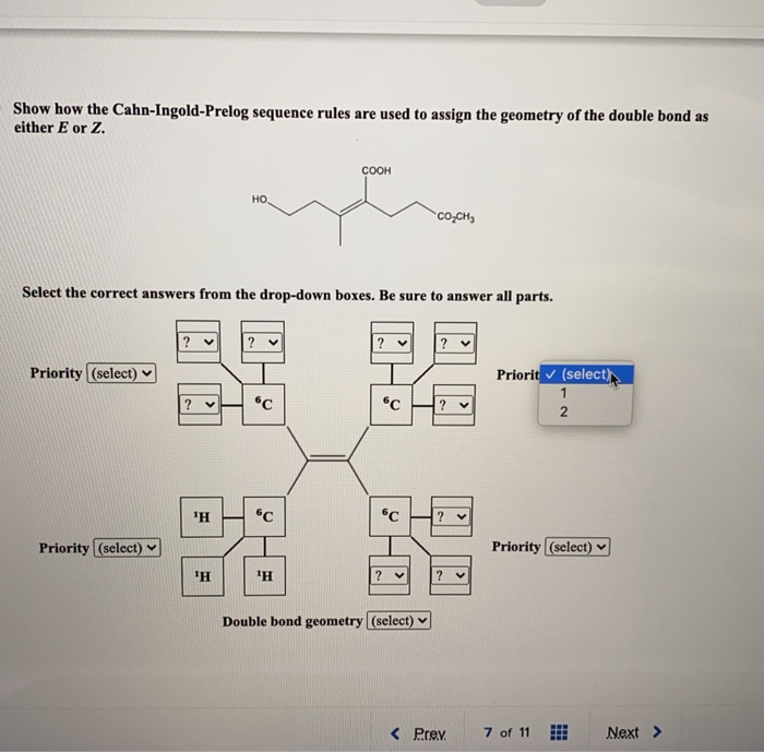 Solved Show how the Cahn-Ingold-Prelog sequence rules are | Chegg.com