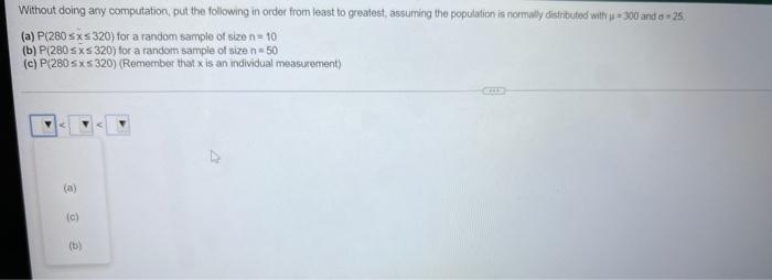 Solved Without doing any computation, put the following in | Chegg.com