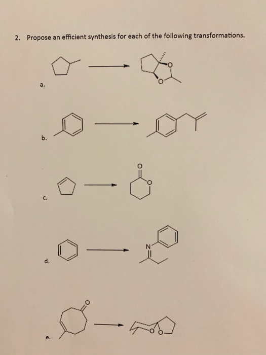 Solved 2. Propose an efficient synthesis for each of the | Chegg.com
