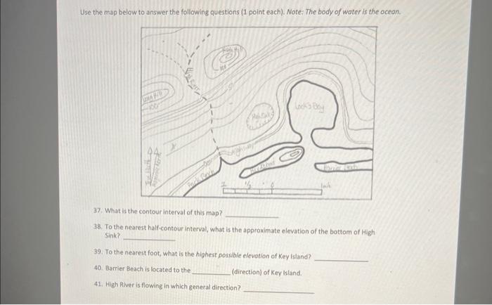 Use the map below to answer the following questions | Chegg.com