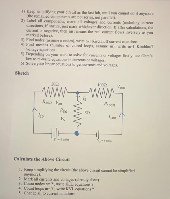 Solved Kirchhoff's Rules Introduction The purpose of this | Chegg.com