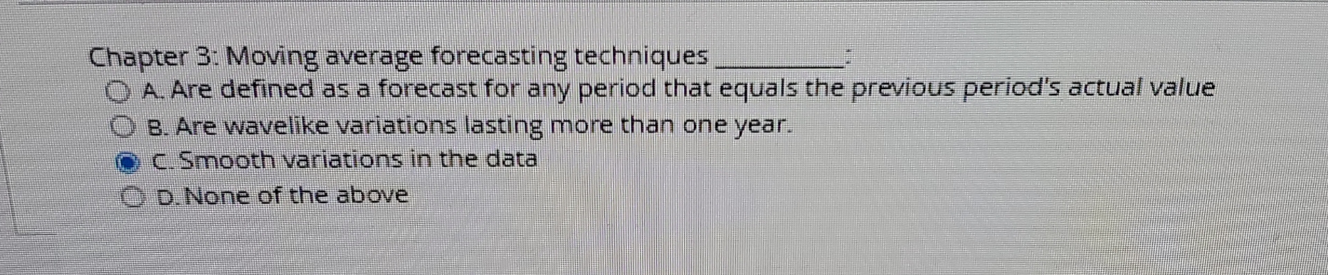 Solved Chapter 3: Moving average forecasting techniques q, | Chegg.com