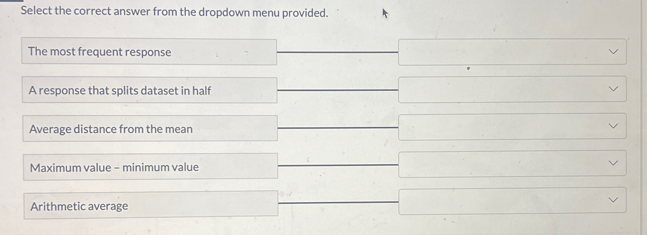 Solved Select the correct answer from the dropdown menu | Chegg.com