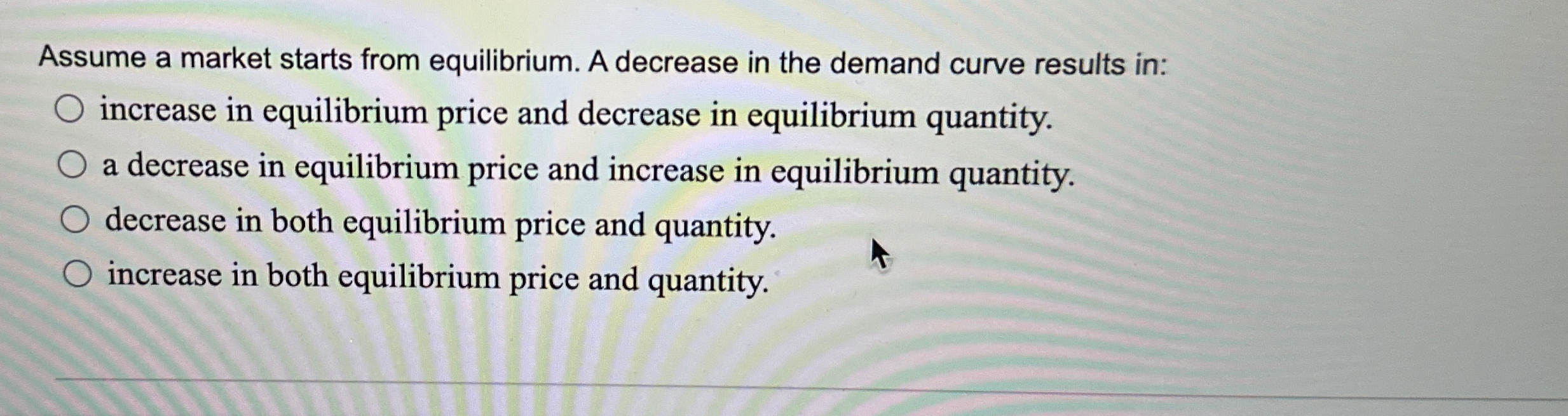 Solved Assume a market starts from equilibrium. A decrease | Chegg.com
