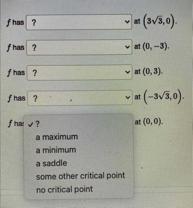 Solved Consider The Function F X Y X2y Y3−27y Consider The